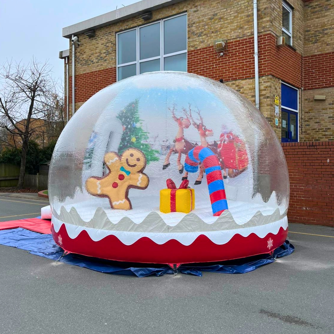Gingerbread Christmas Snow Globe - Inflatable, Bouncy Castle ...