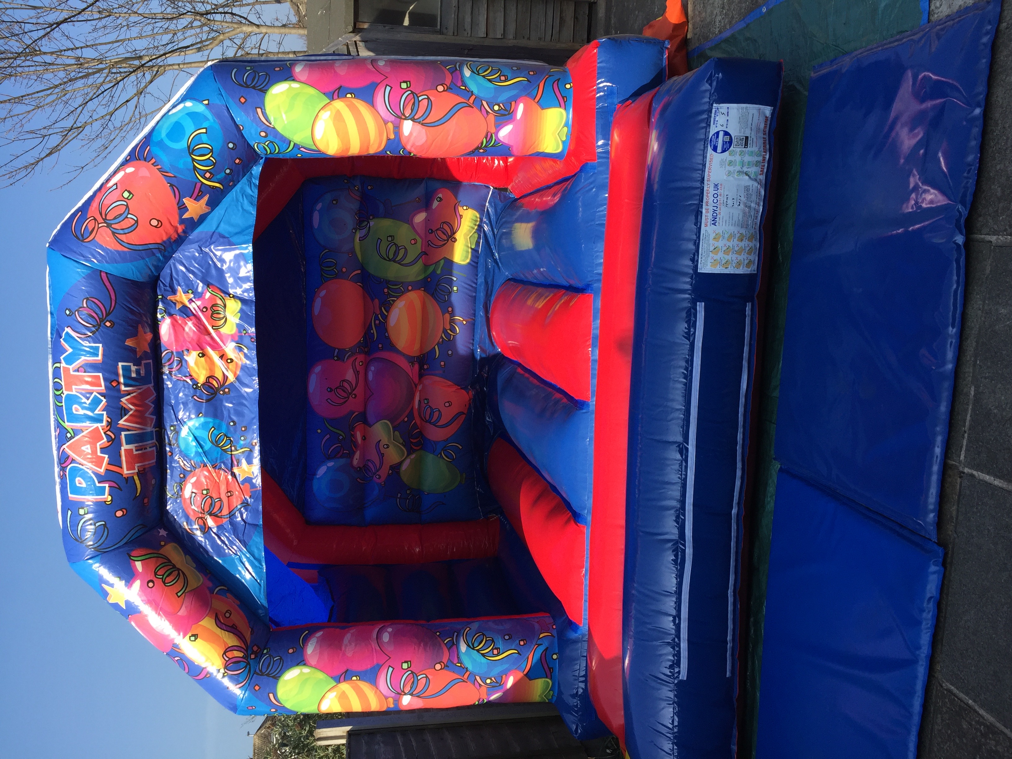 Blue Party time 12ft x15ft - Bouncy Castle Hire in Blackpool, Lytham-St ...