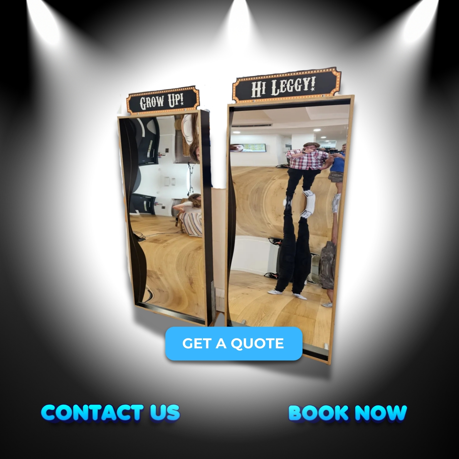 Christmas Fun House Mirrors Hire,Crazy Distorted Mirrors Hire,UK
