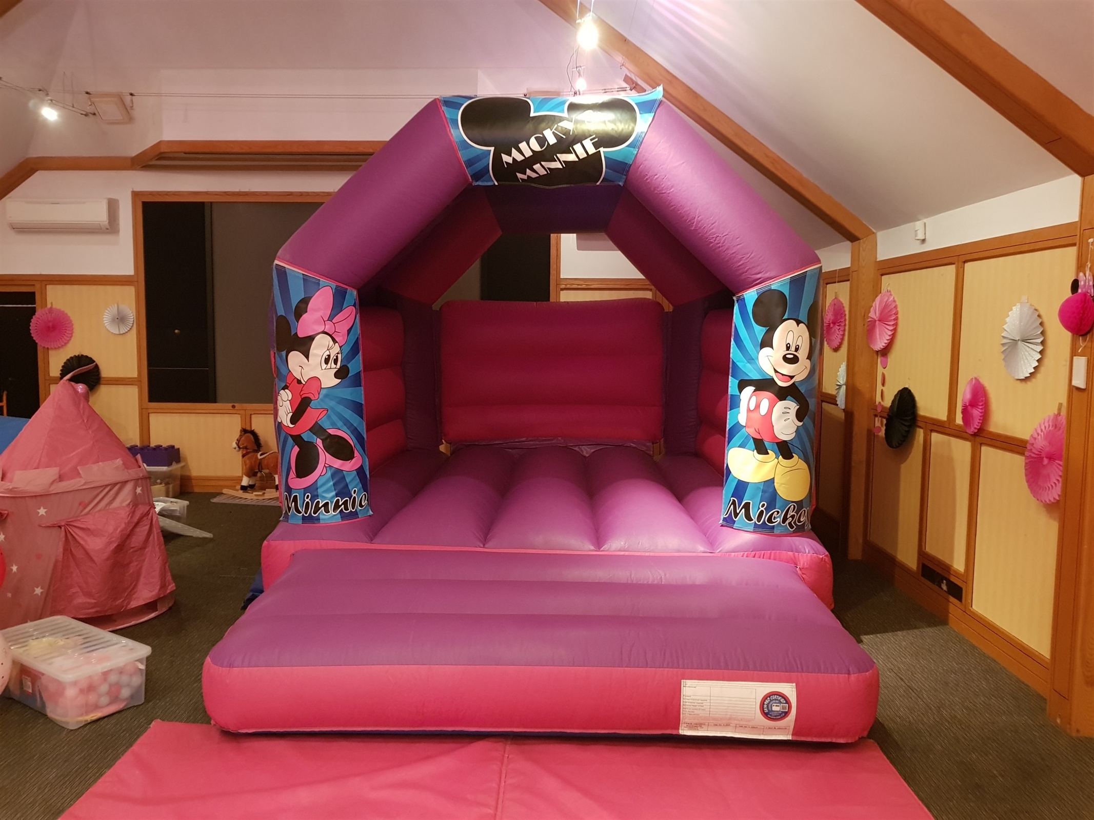 MICKEY & MINNIE MOUSE BOUNCY CASTLE 15FT vs 11ft - Bouncy Castle Hire ...