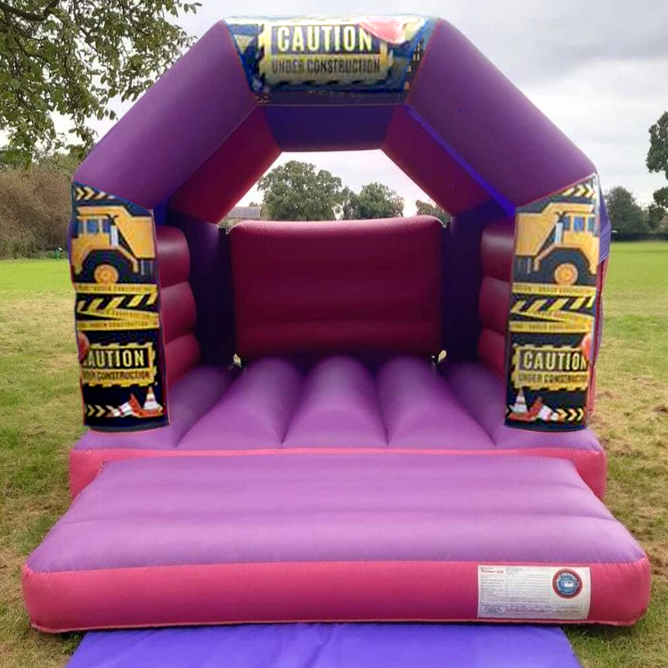 Construction Pink / Purple Bouncy Castle - Inflatable, Bouncy Castle ...