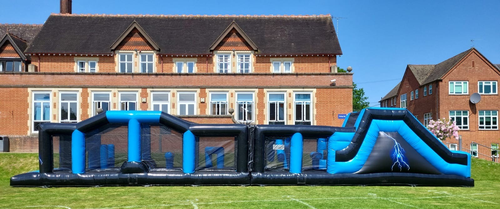 Assault Course Inflatable Lightning theme 60ft x 10ft - Bouncy Castle ...