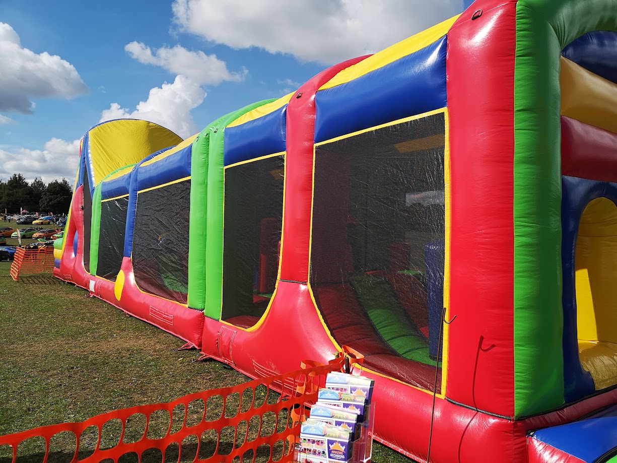 Multi Coloured 3 piece Inflatable Obstacle Course - Inflatable, Bouncy ...