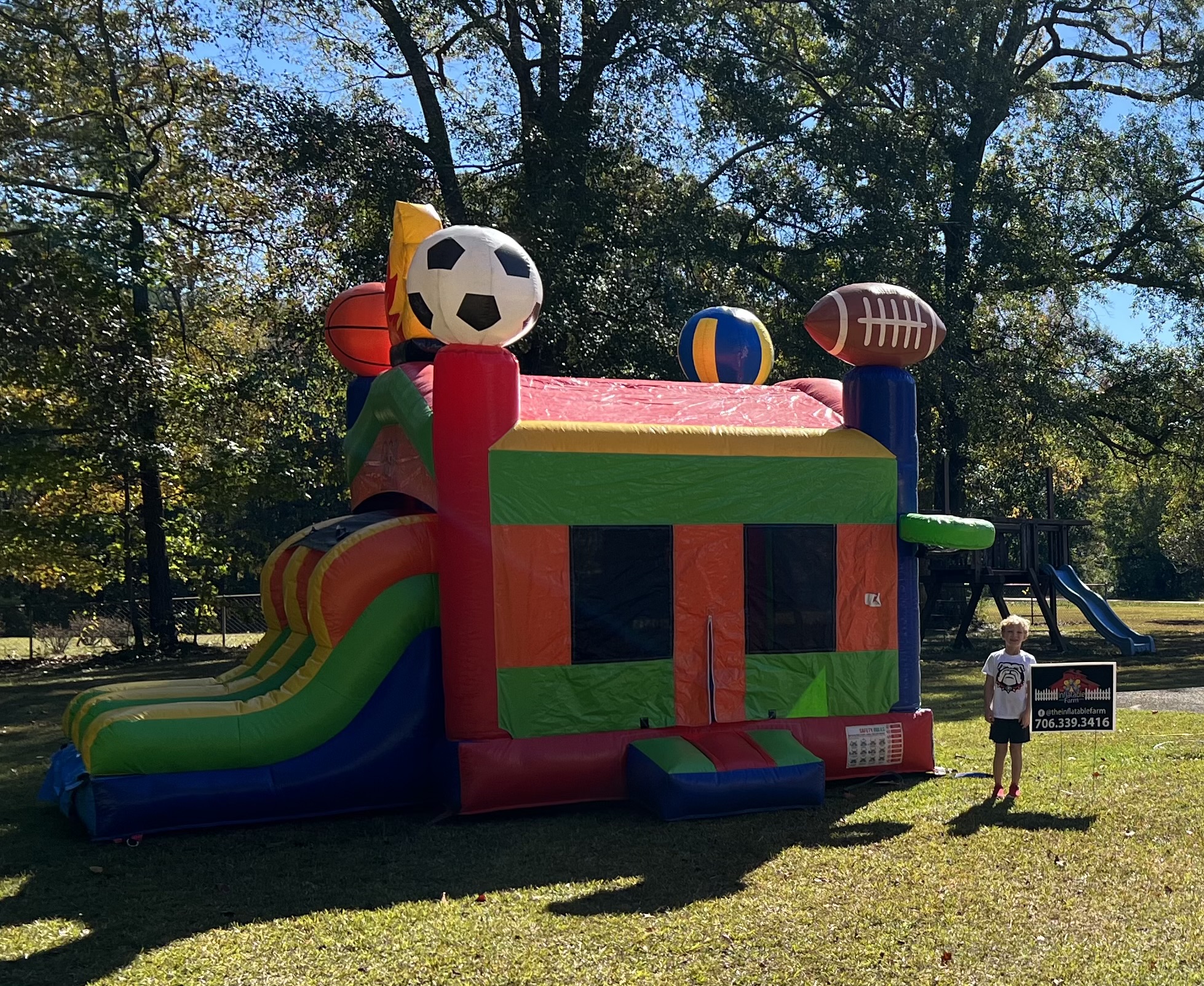 Sports Combo Bounce House - Bounce House Rental in Ga | The Inflatable Farm