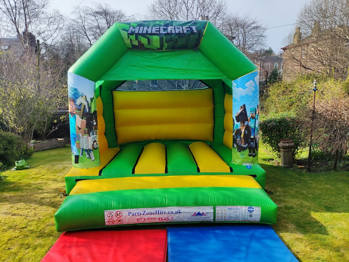 Party Zone Hire - Minecraft Bouncy Castle Hire in Glasgow.