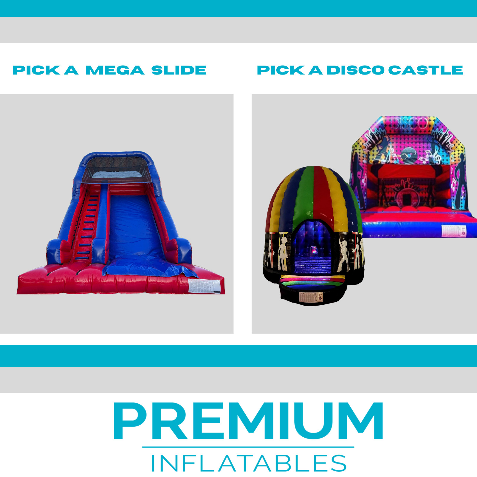 Events Giant Mega Slide + Adults Disco Bouncy Castle Hire Leeds