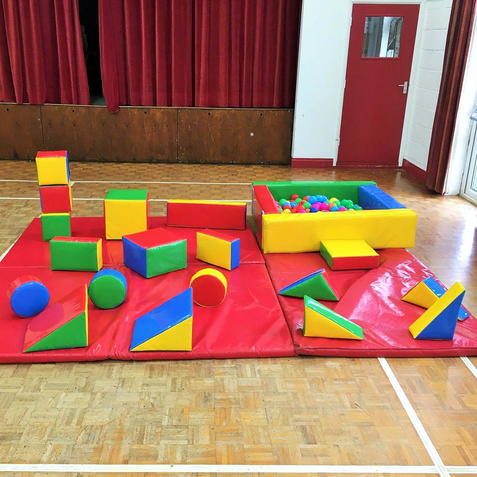 Multi Coloured Rainbow Soft Play & Ball Pool - Inflatable, Bouncy ...