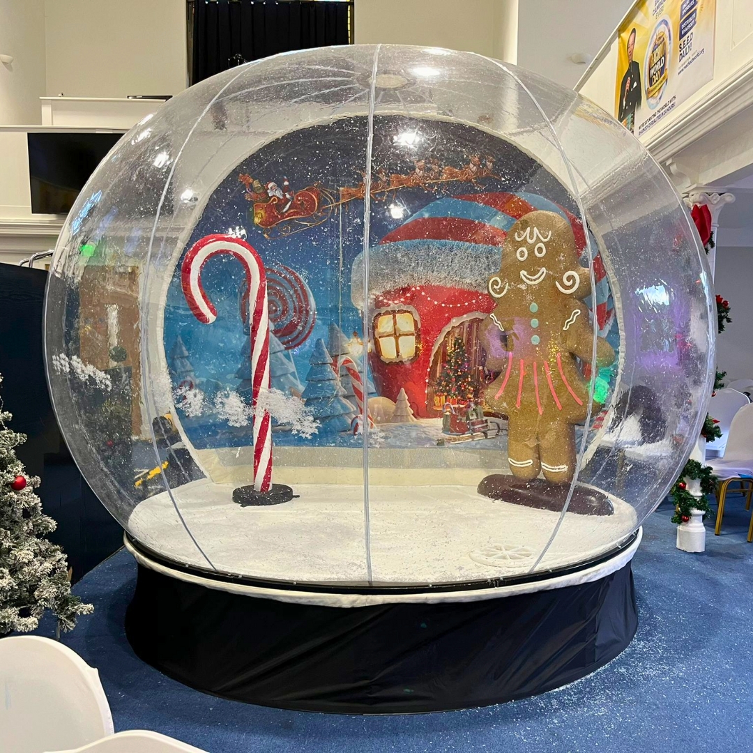 Christmas Hardstanding Snow Globe Hire - Inflatable, Bouncy Castle ...