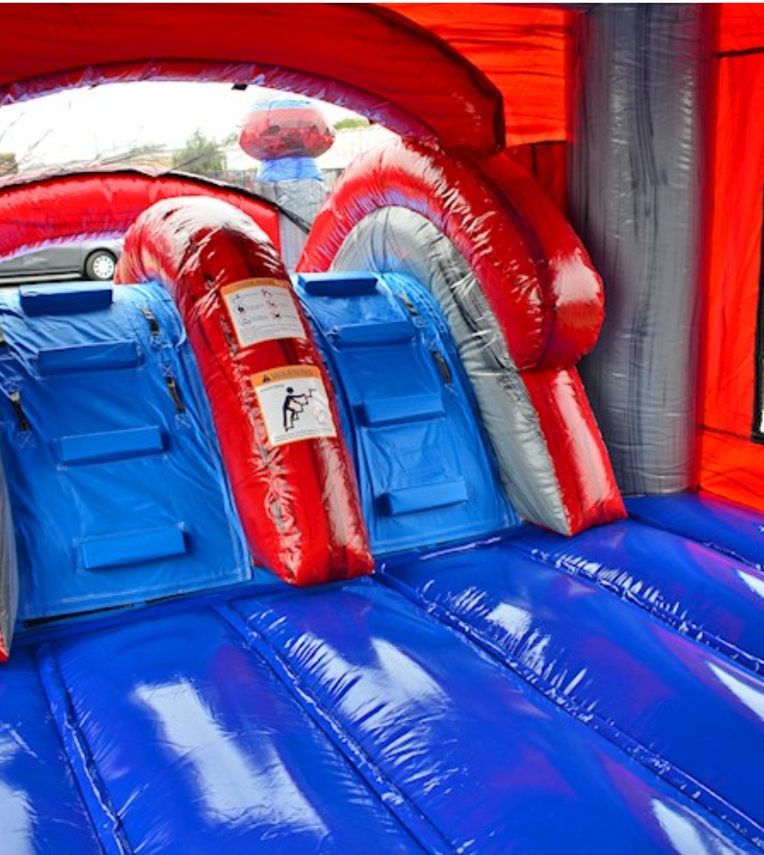 Titanium Dual Lane Bounce with Landing Pad - Bounce House Rentals in ...