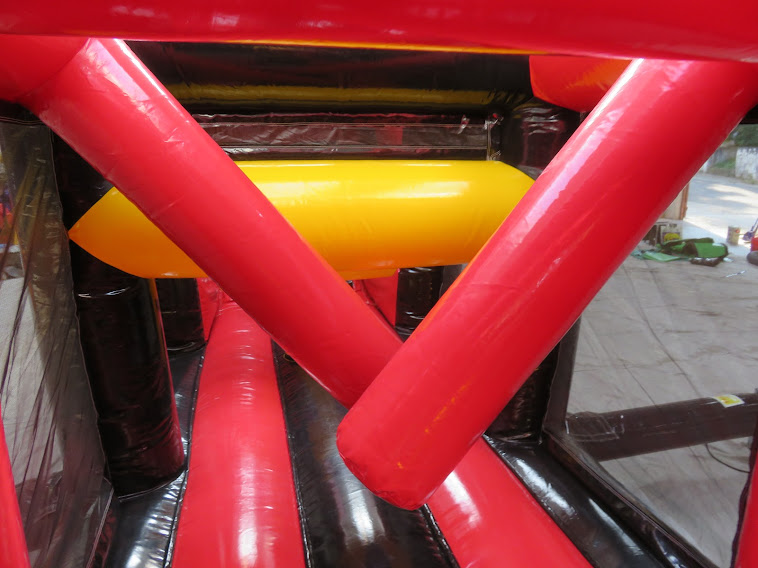 Assault Course Inflatable Burning Flames theme 60ft x 10ft - Bouncy ...