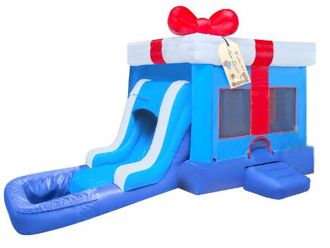 Blue Gift Combo - Rental in Arkansas | Sky High Inflatables, LLC