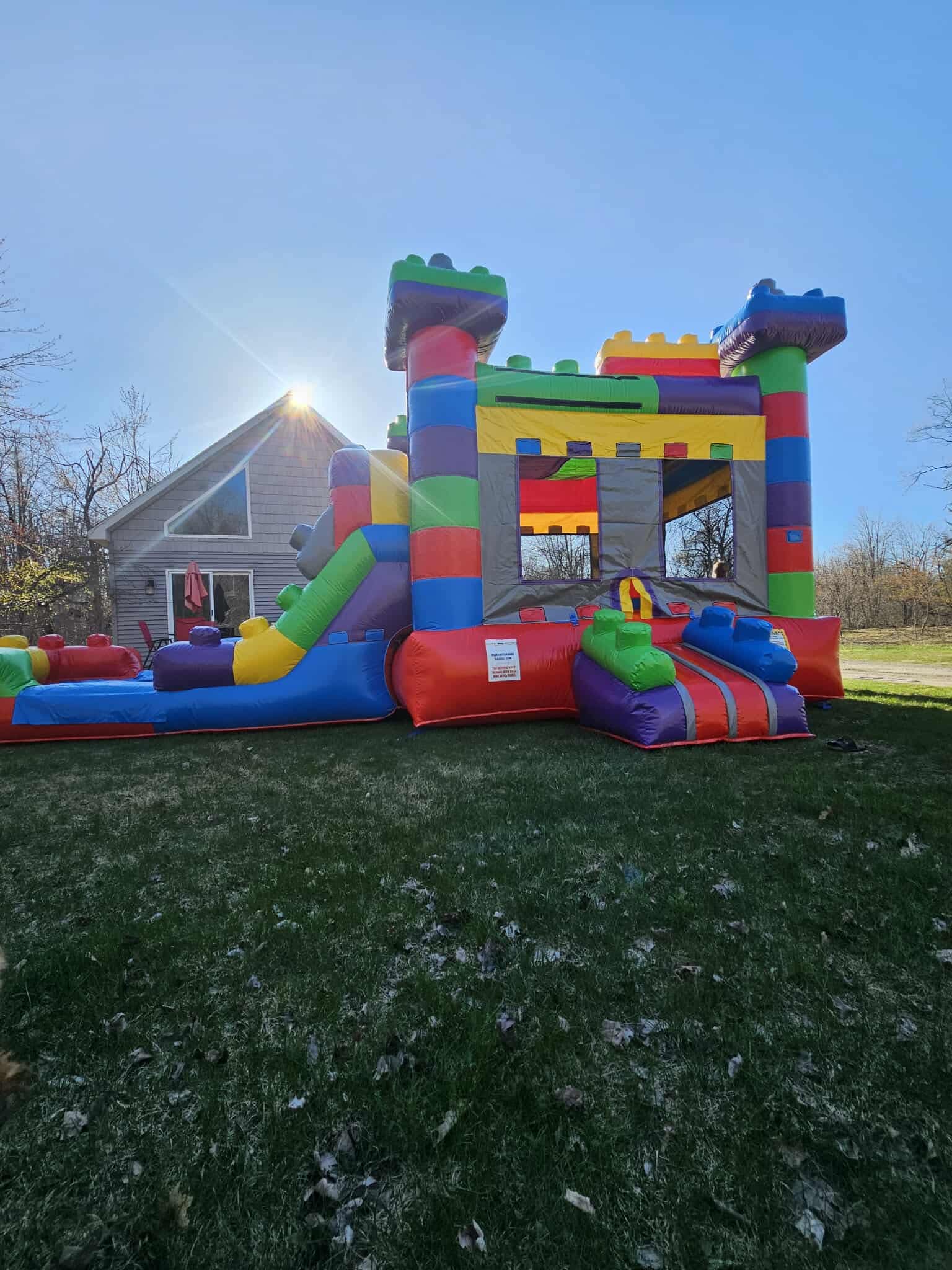 Mega Blocks Dual Lane Wet/Dry Combo - Bounce House Rental Service in ...