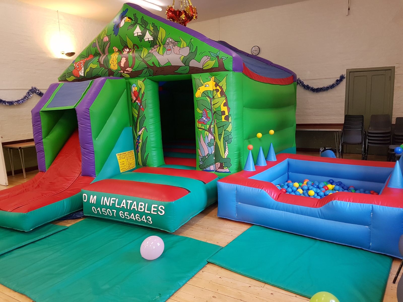 Jungle Theme Bouncy Castle & Slide - Bouncy Castle Hire in Louth ...