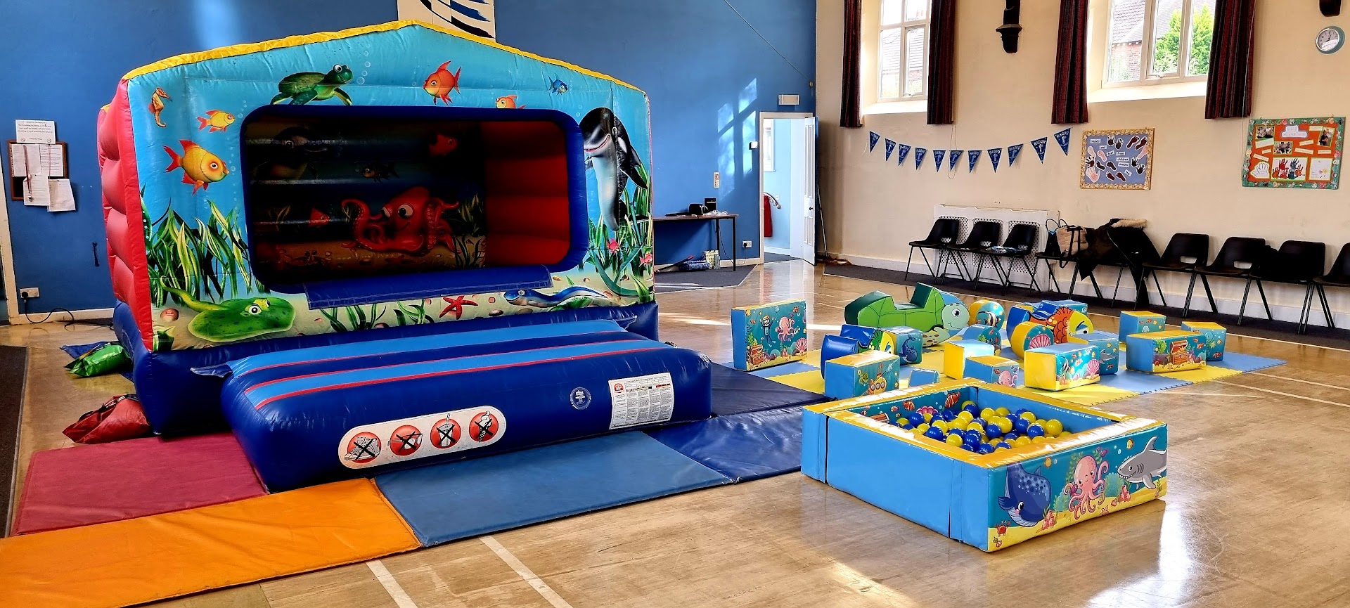 Under The Sea 20 Piece Soft Play Set with Matching Ballpool and Bouncy ...