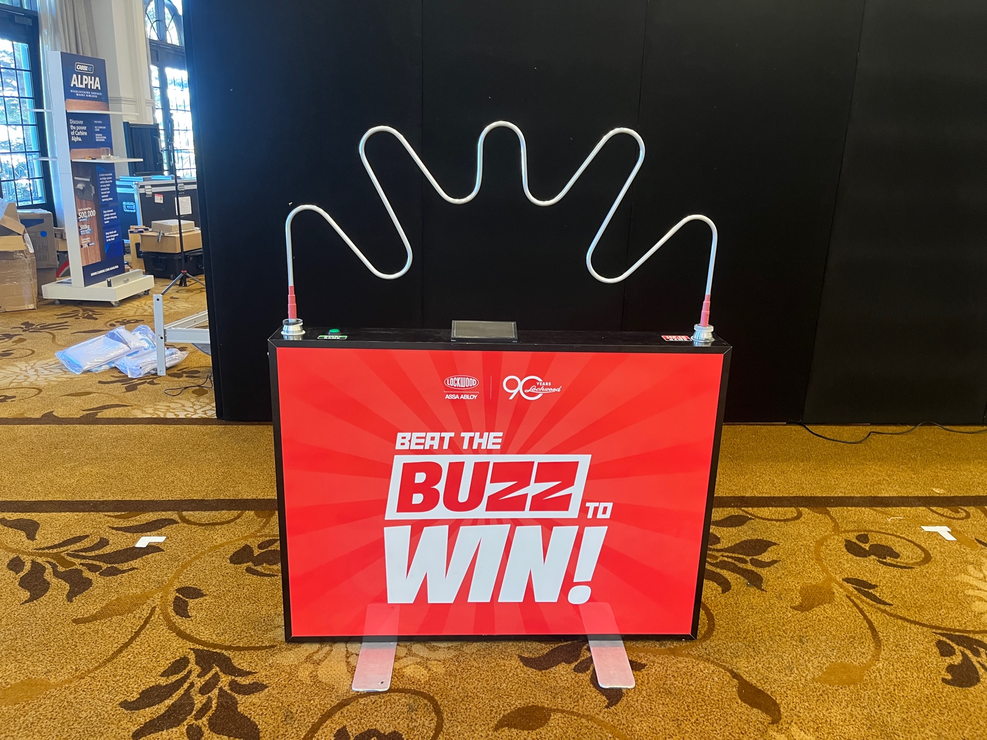 Giant Buzz Wire Hire Australia with Branding