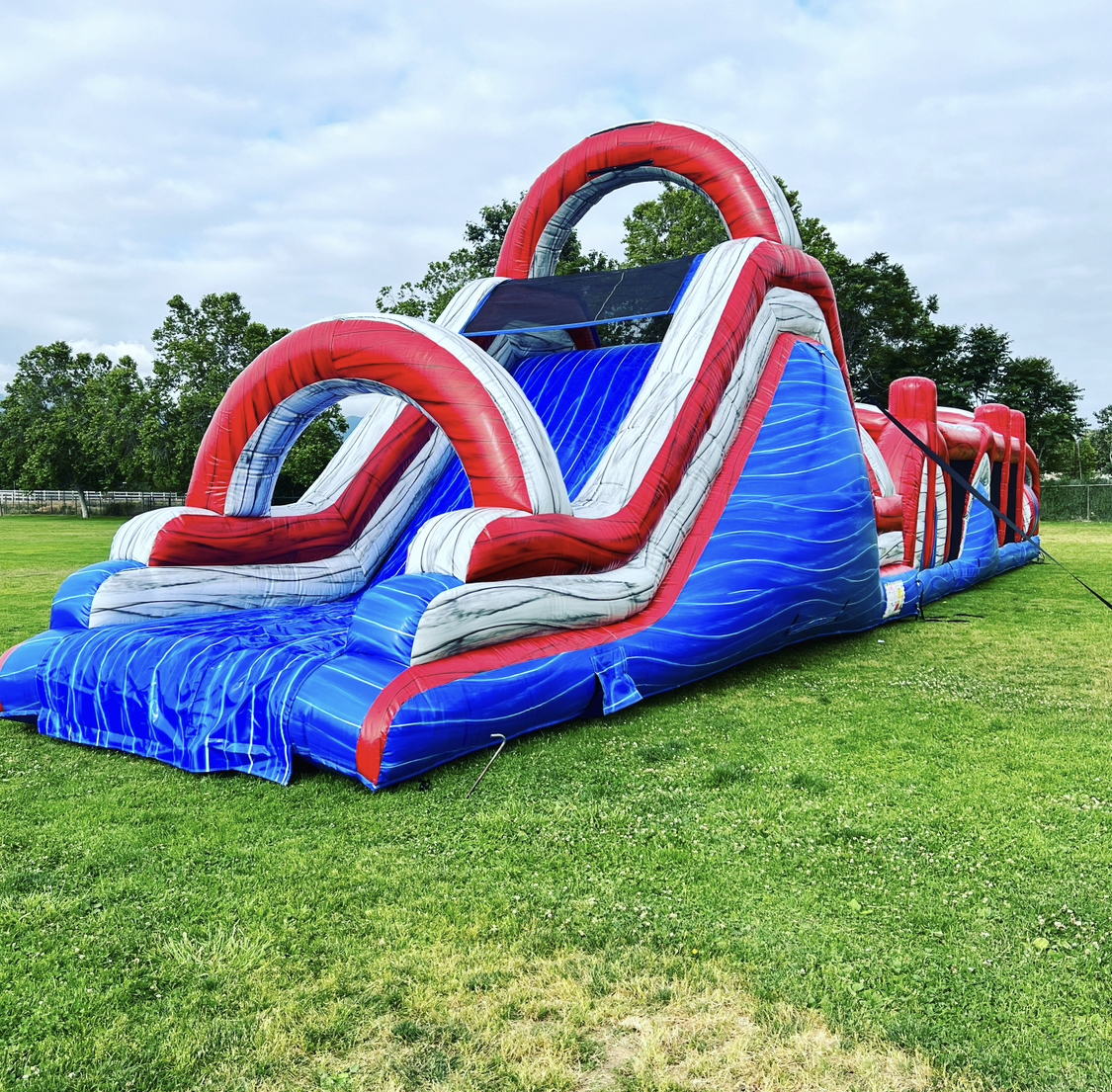 68ft Patriot Obstacle Course - Bounce House Rental, Laser Tag, Water ...