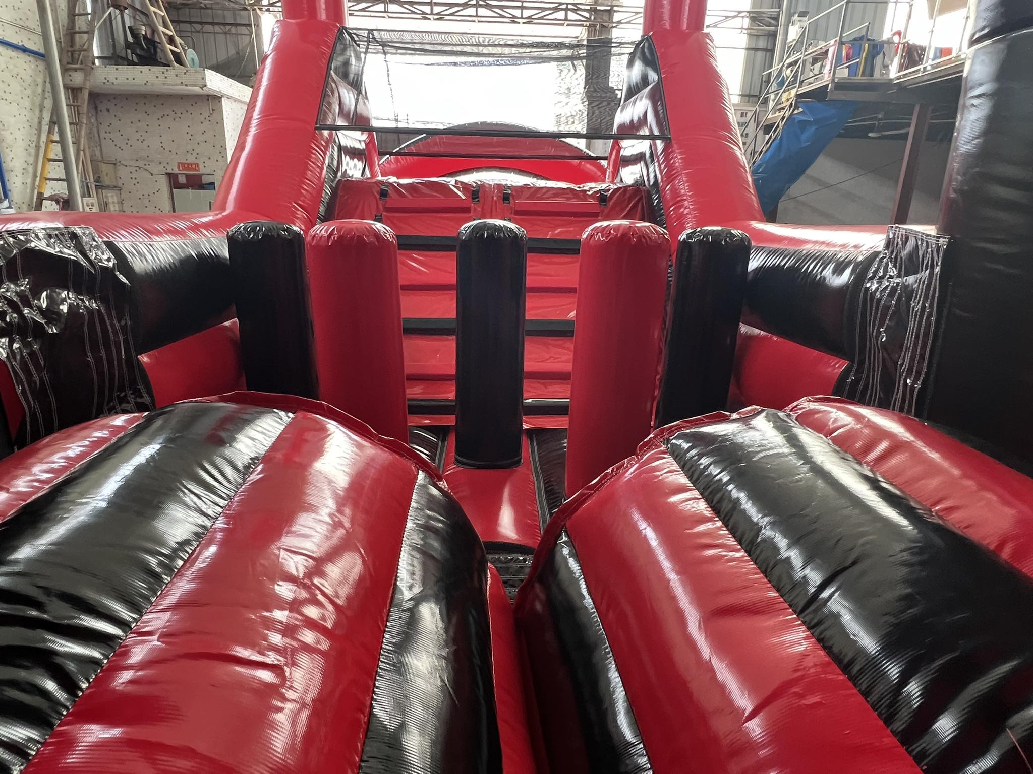 New 45ft Obstacle Course red & black 2 day hire - Bouncy Castle Hire in ...