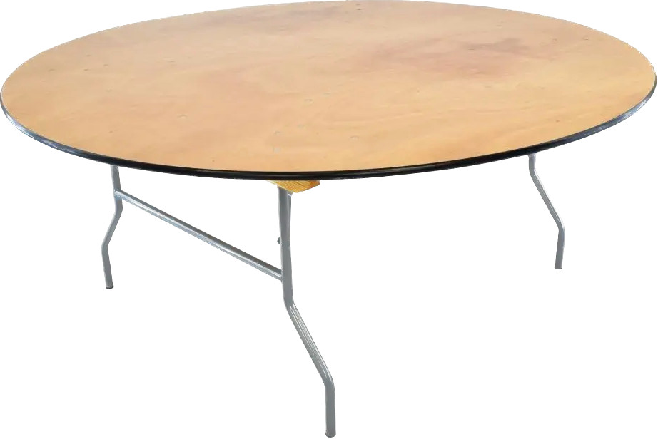 6 ft Wooden Round Table - Hire in Ca | Desert Party Company