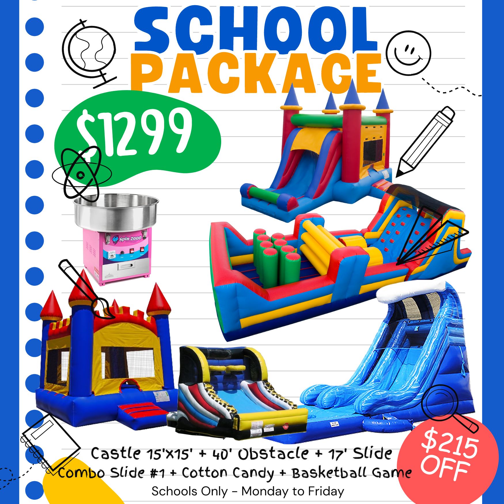 Packages - Bounce House Rentals in New Jersey | Infla Bounce House ...