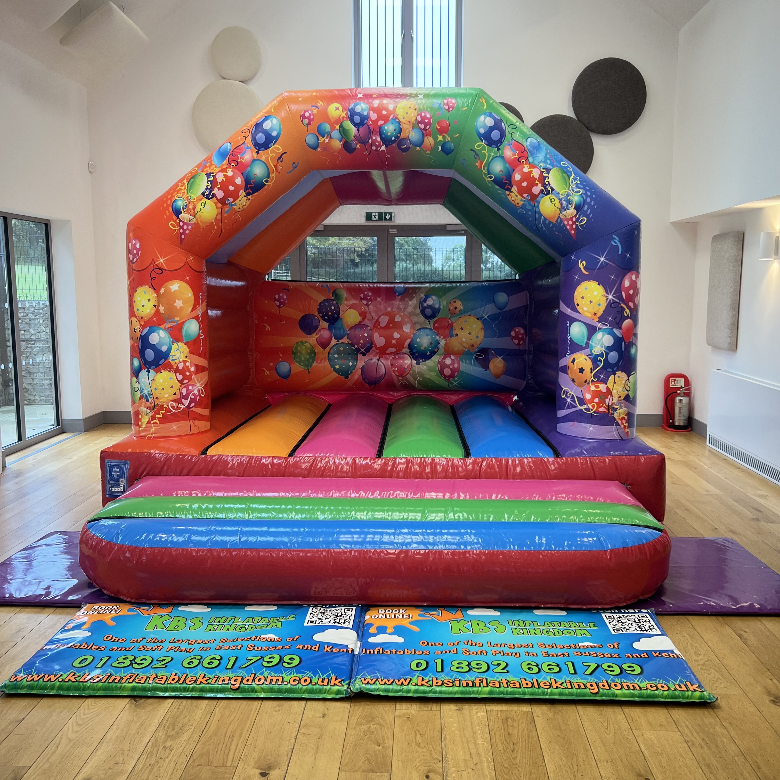 Multi Coloured Party Bouncy Castle - Bouncy Castle Hire in Crowborough ...