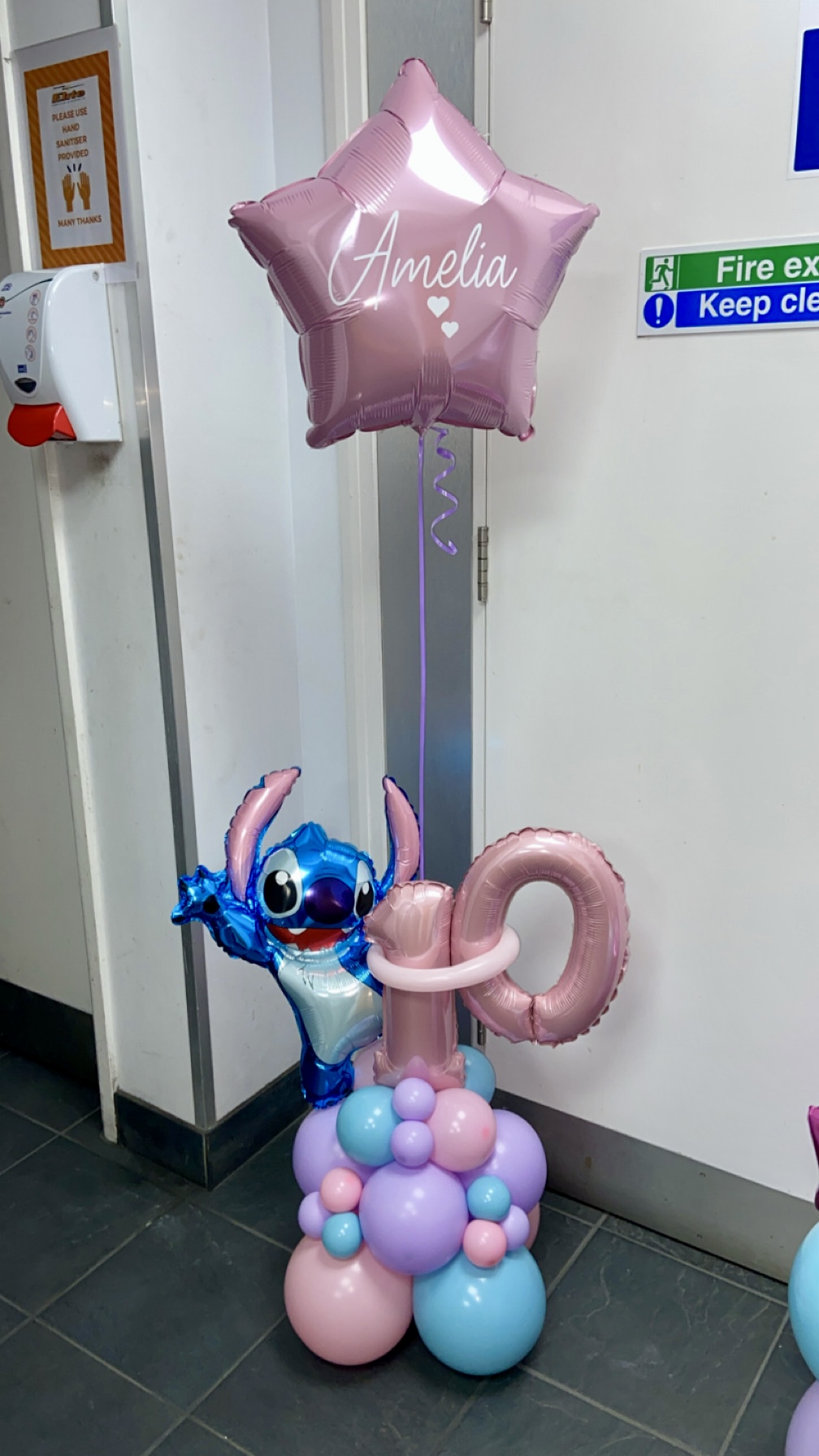 Stitch Mini Number Display with Helium Star - Hire, Balloon Displays ...