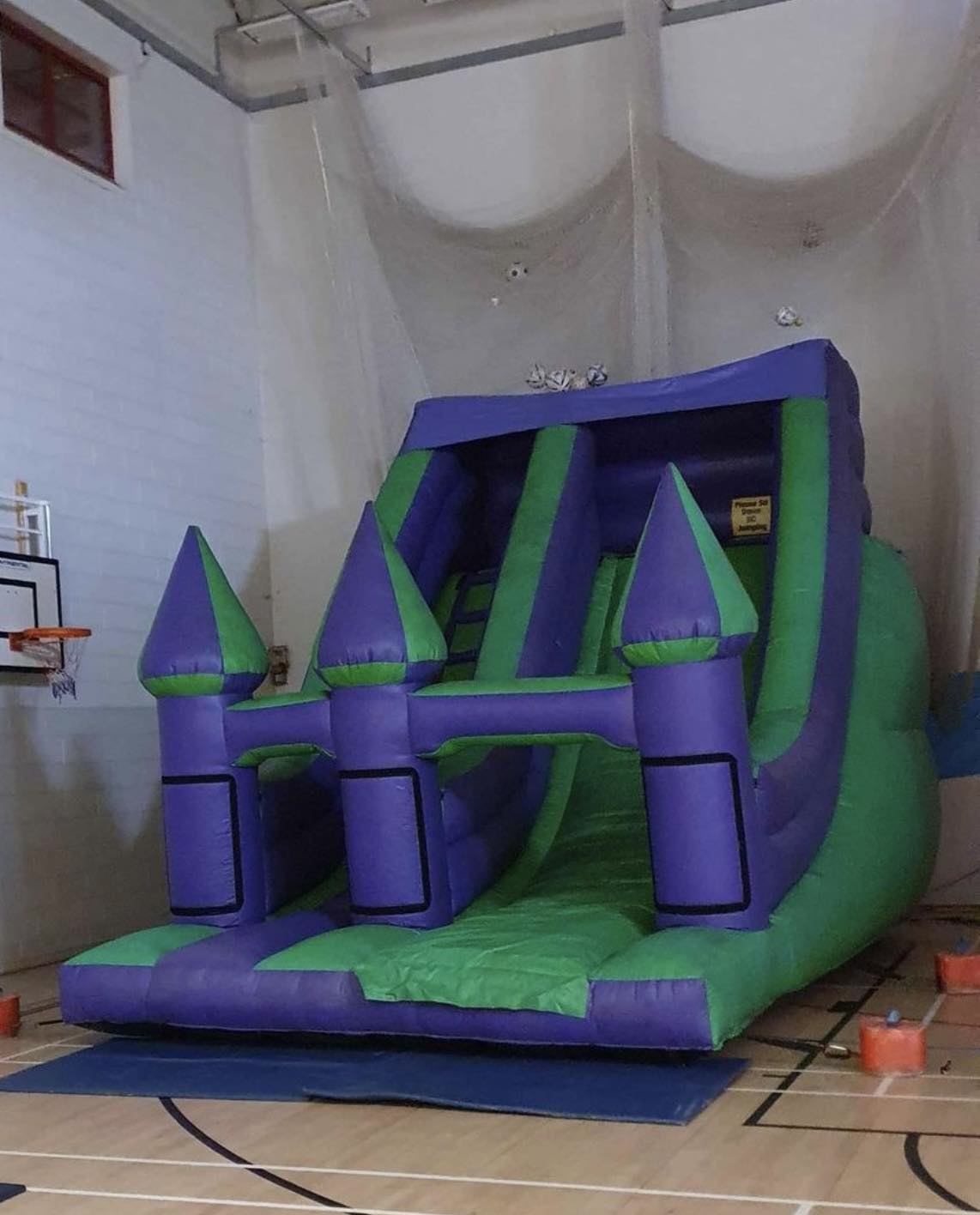10ft green and purple slide