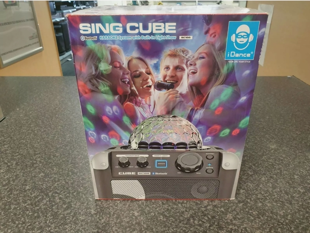Karaoke sing cube with sound and light show. - Bouncy Castle Hire in ...