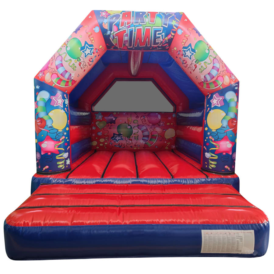 12ft x 15ft Party Time Red/Blue Bouncy Castle - Bouncy Castles in West ...