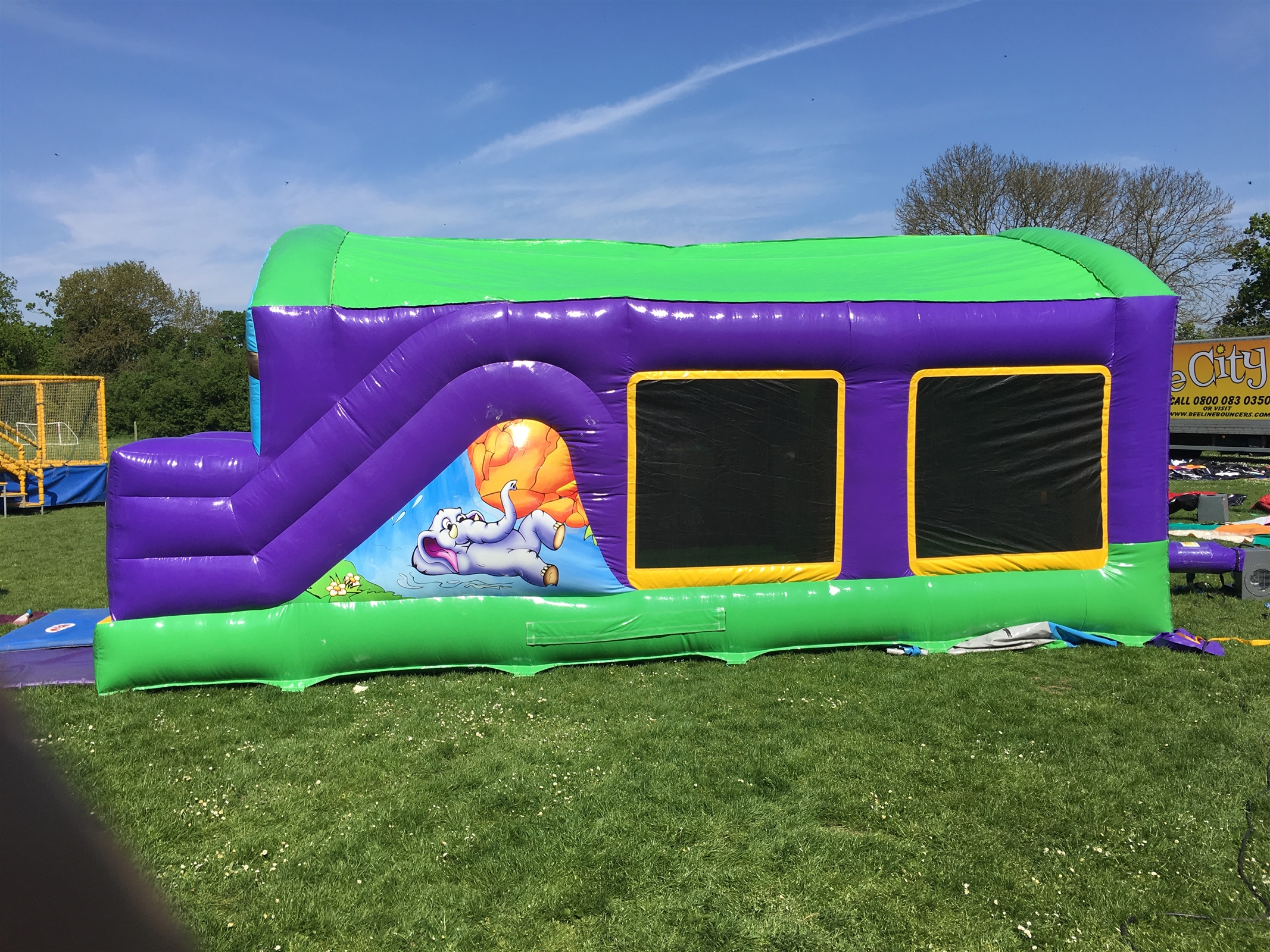 Jungle Adventure Obstacle Jump and Slide - Bouncy castle & Fairground ...