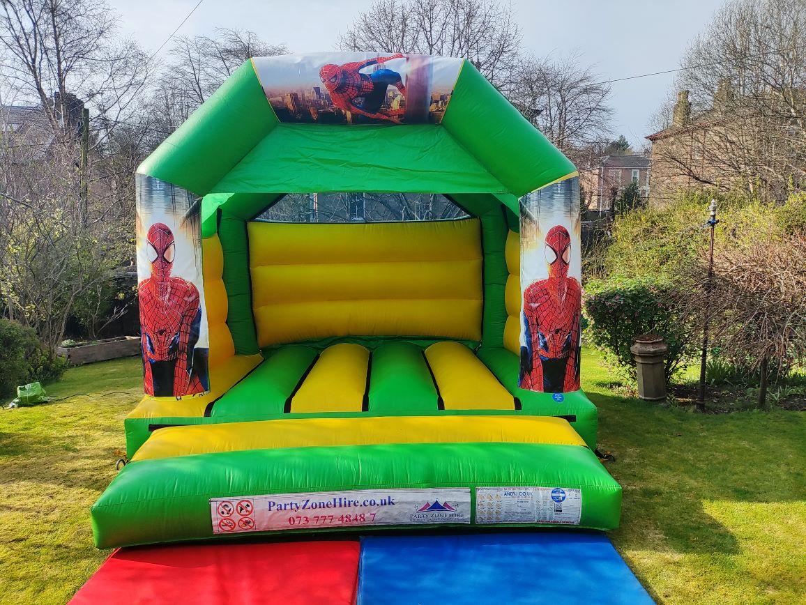 Party Zone Hire - Spider Man Bouncy Castle Hire in Glasgow.