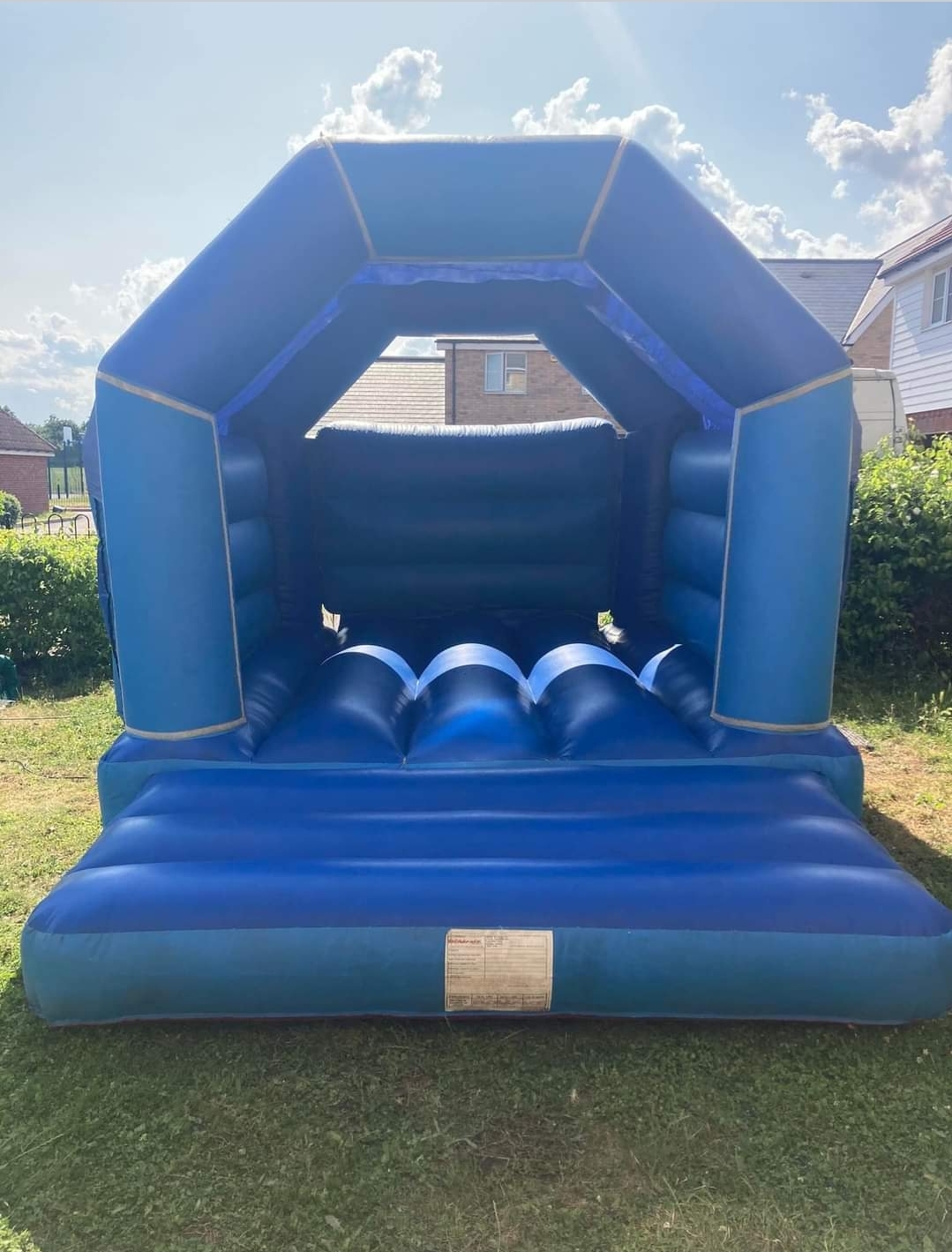 Plain blue 10ft x 11ft bouncy castle. - Bouncy Castle Hire in London ...