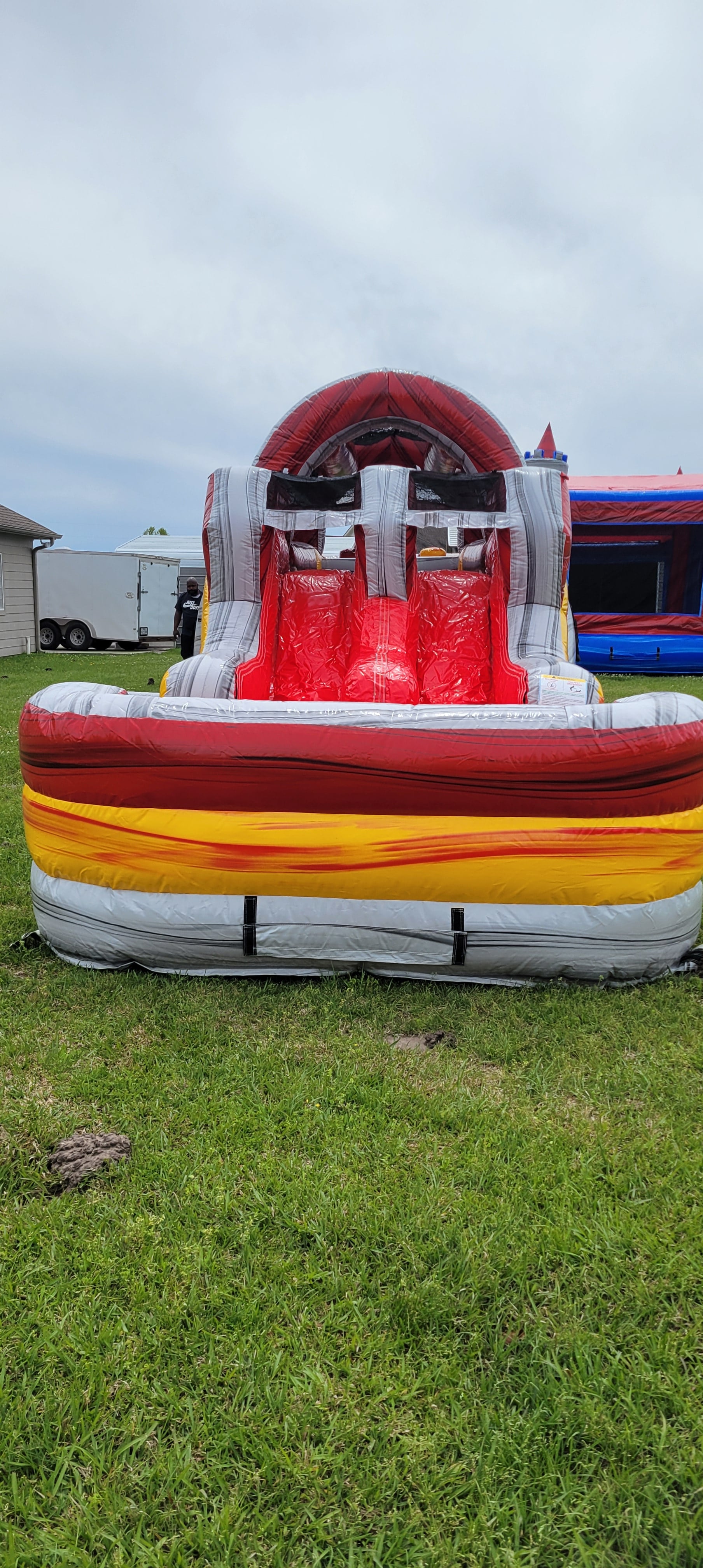46' Fire Island Hybrid Obstacle - Bounce House Rentals, Water Slide ...