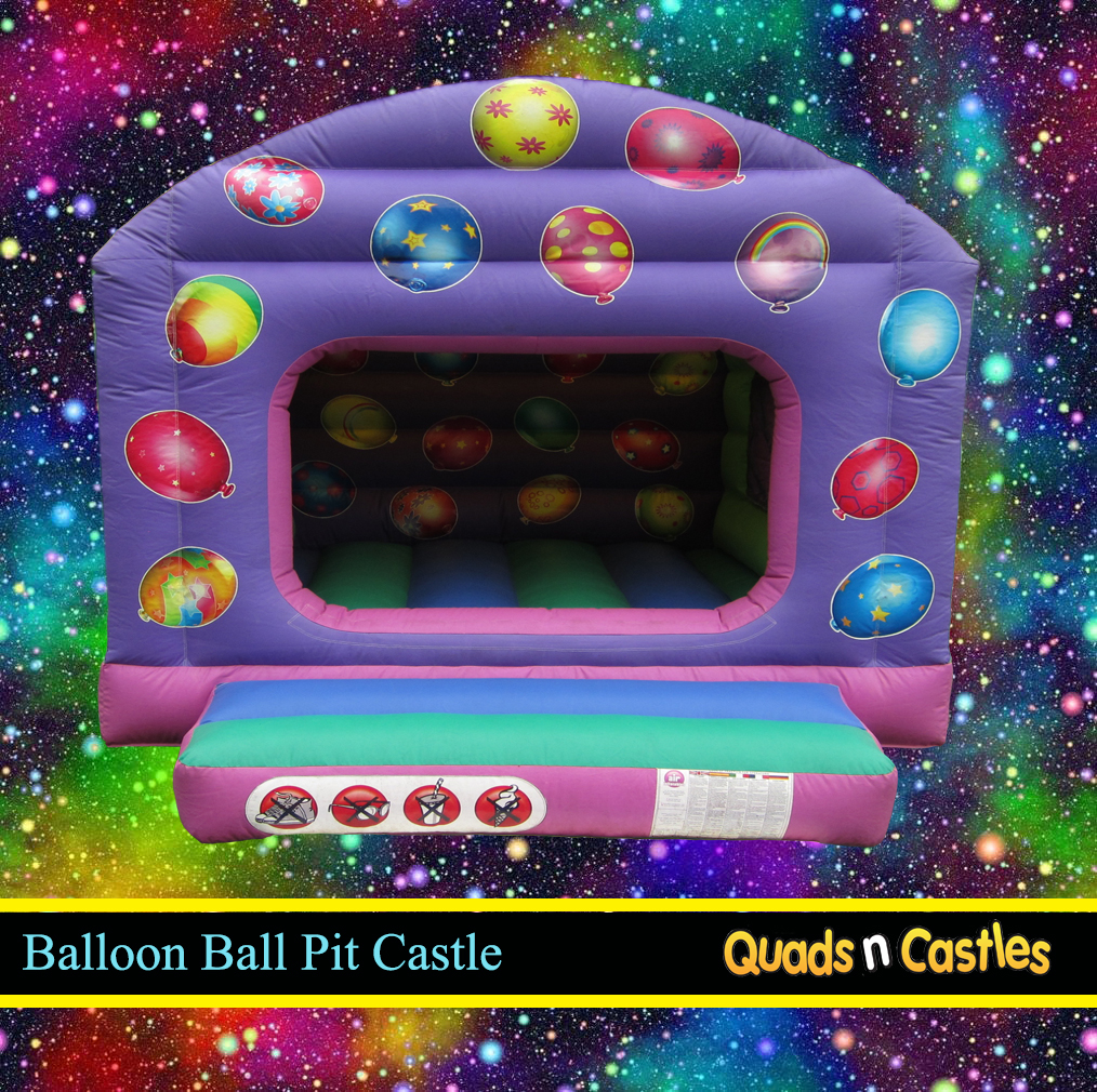 Ball pit bouncy castle available with or without balls.