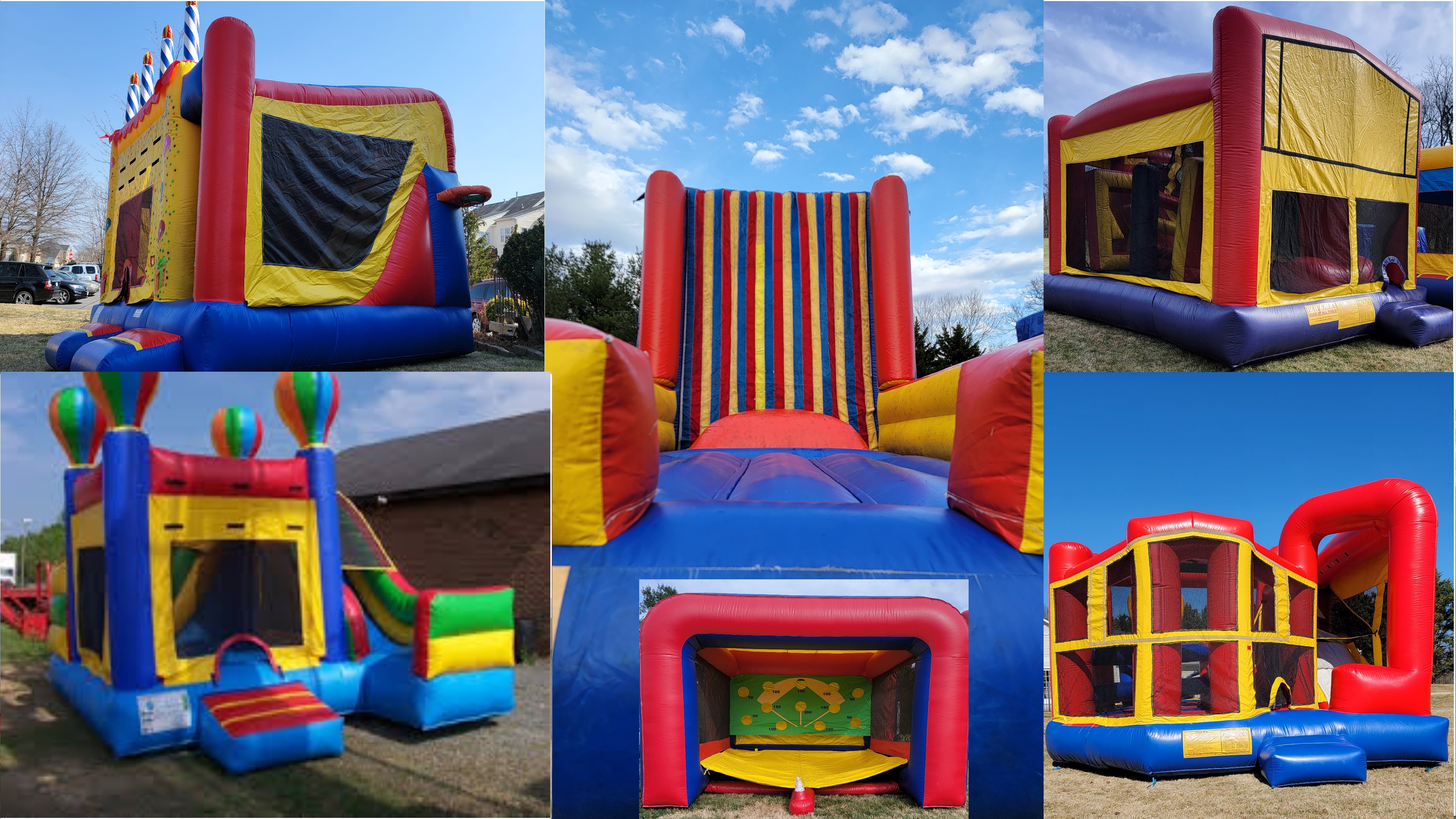 20x20 Combo & Sticky Wall, T-Ball, or Slam Jam Game Package - Hire in ...