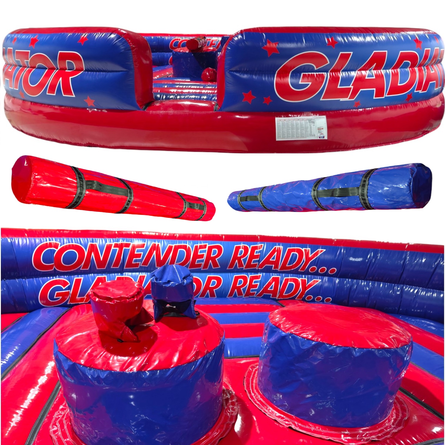 BBOL-299 - 26x22x5ft - Oval Gladiator Duel (Inflatable Podia) XL - (Red ...