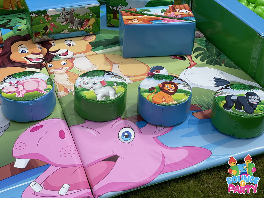 Jungle Themed Soft Play & Ball Pool Setup - Children's Party ...