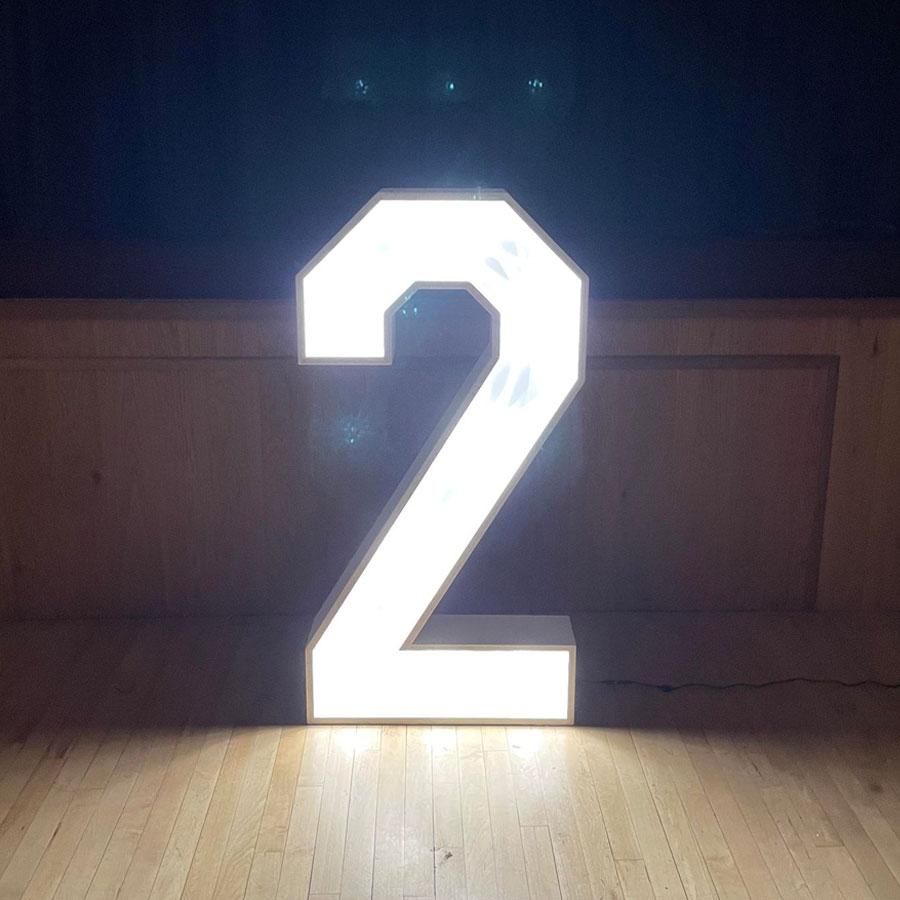 4ft Illuminated Wedding Letters & Birthday Number Hire in Warwickshire