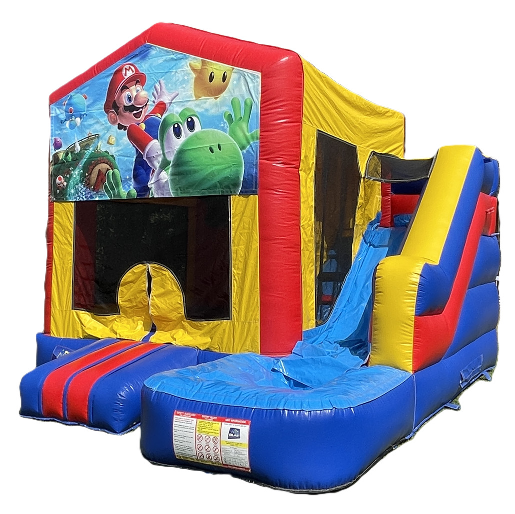 4x5 Super Mario Themed Slide Jumping Castle - Jumping Castle Hire in ...