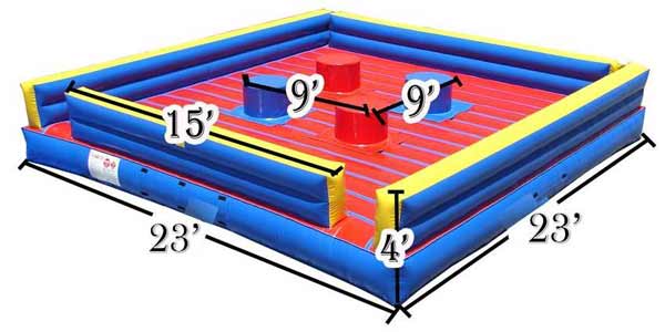 Introducing the Joust - Huge 4 man. Rent this Inflatable Online 24/7