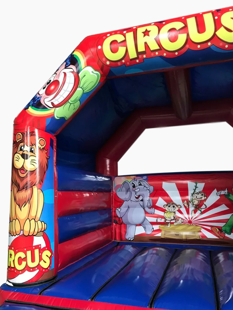 Large Circus Bouncy Castle (Adult Capable) - Hire, Balloon Displays ...