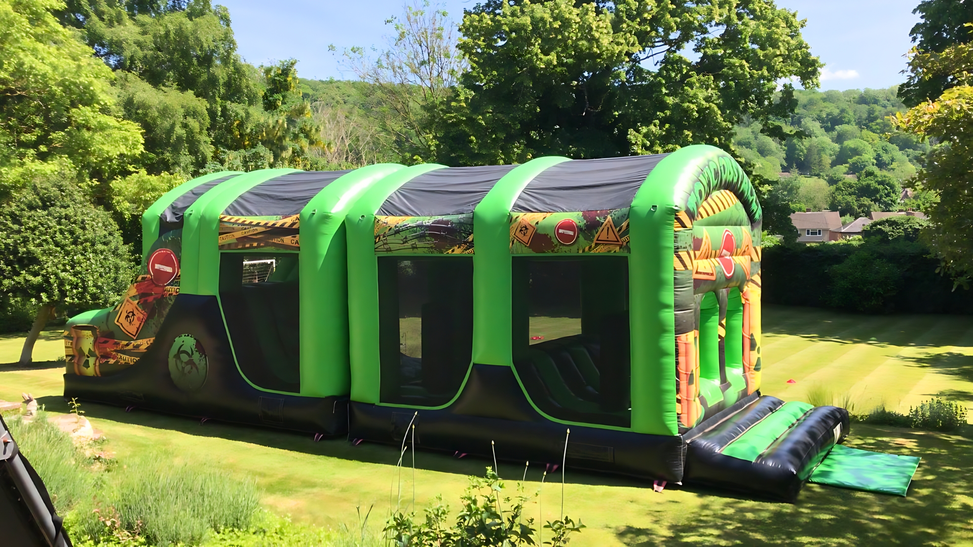 Toxic Inflatable 2 Piece Obstacle Course - Inflatable, Bouncy Castle ...