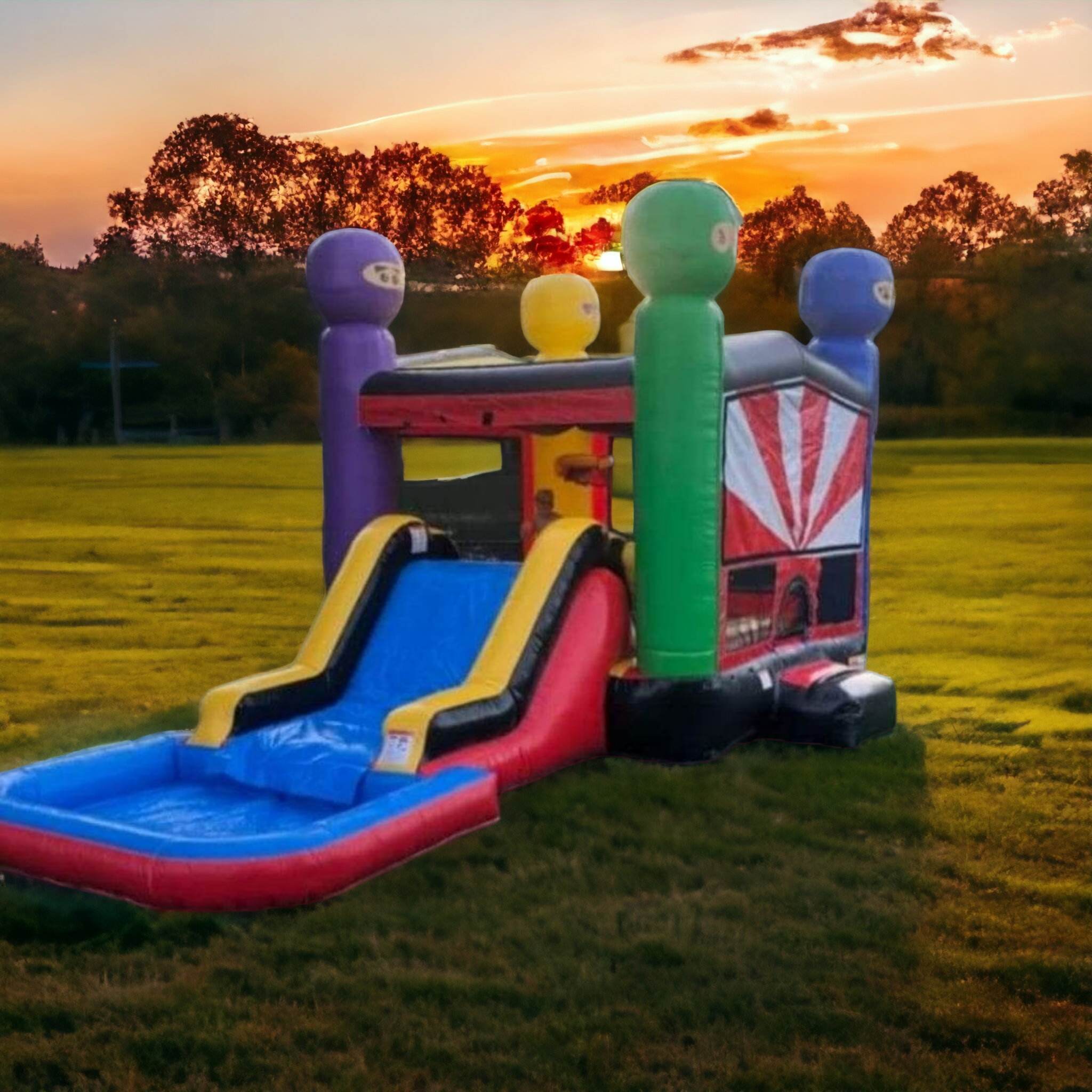 Ninja Warrior Bounce House With Slide - Hire in Michigan | 2 Moms With ...
