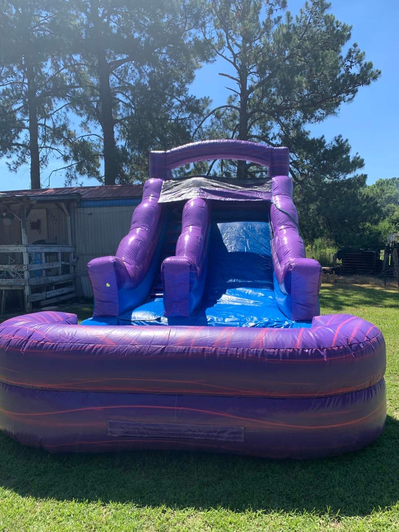 16ft Purple Water/Dry Slide - Party Rentals in Albertson | 252 Jumper ...