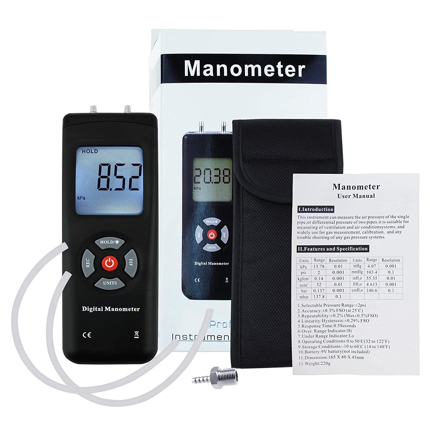 BB-1118 - 1x Digital Manometer (Bouncy castle pressure meter) *WITH ...