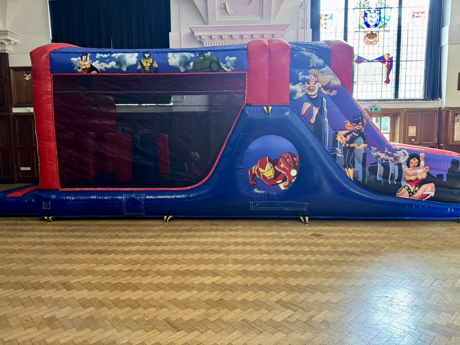 30ft x 9ft Superheros obstacle course - Bouncy Castle & Soft Play Hire ...