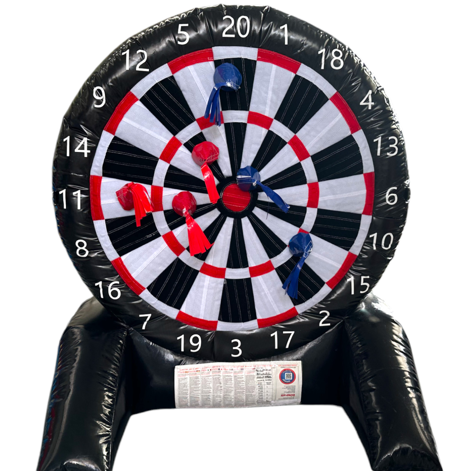 BBOL-291 -7x7x8ft - Inflatable velcro dart board - (8ft Darts version ...