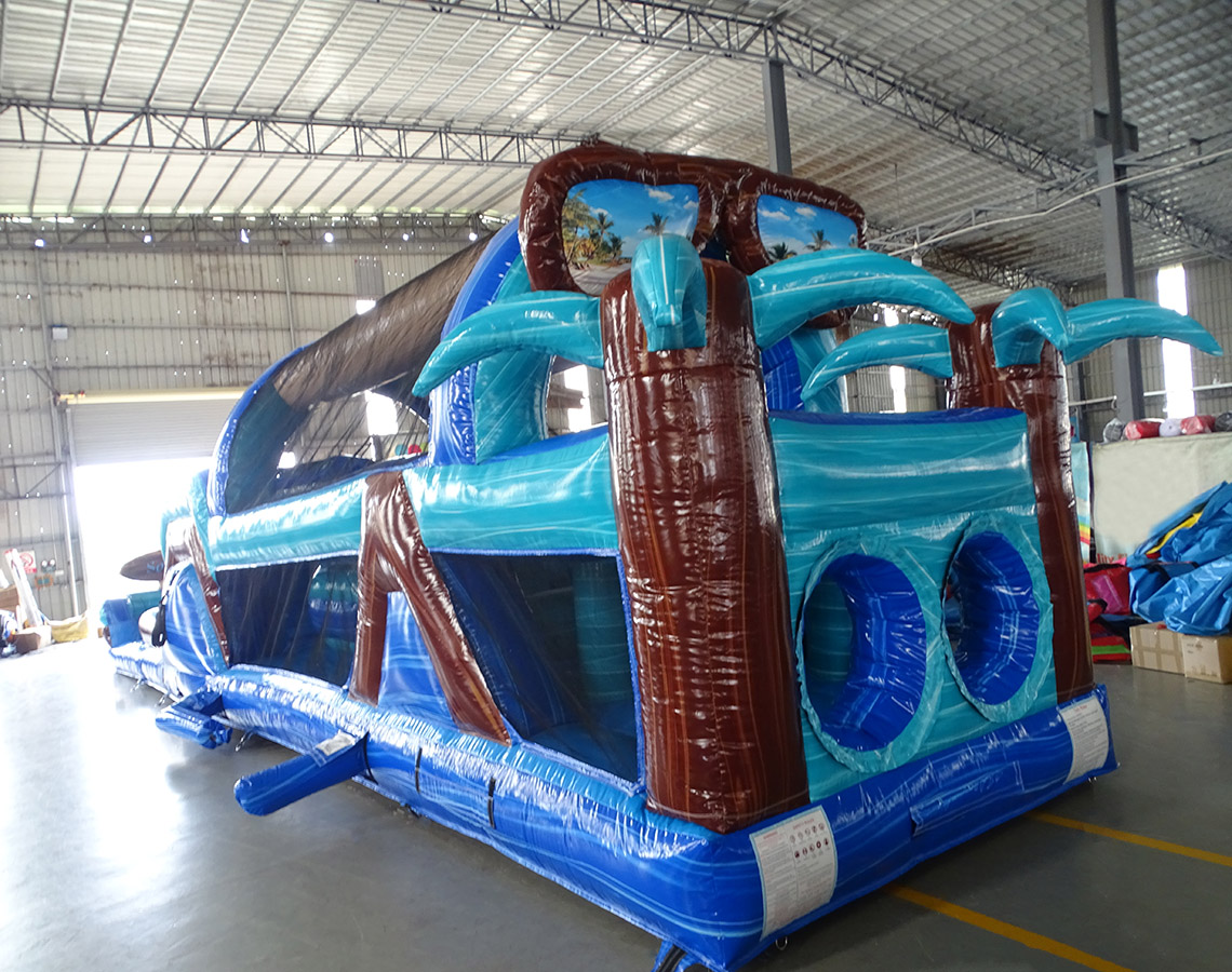 47ft South Beach Obstacle Course Rental | Lansing, MI – Bounce House K