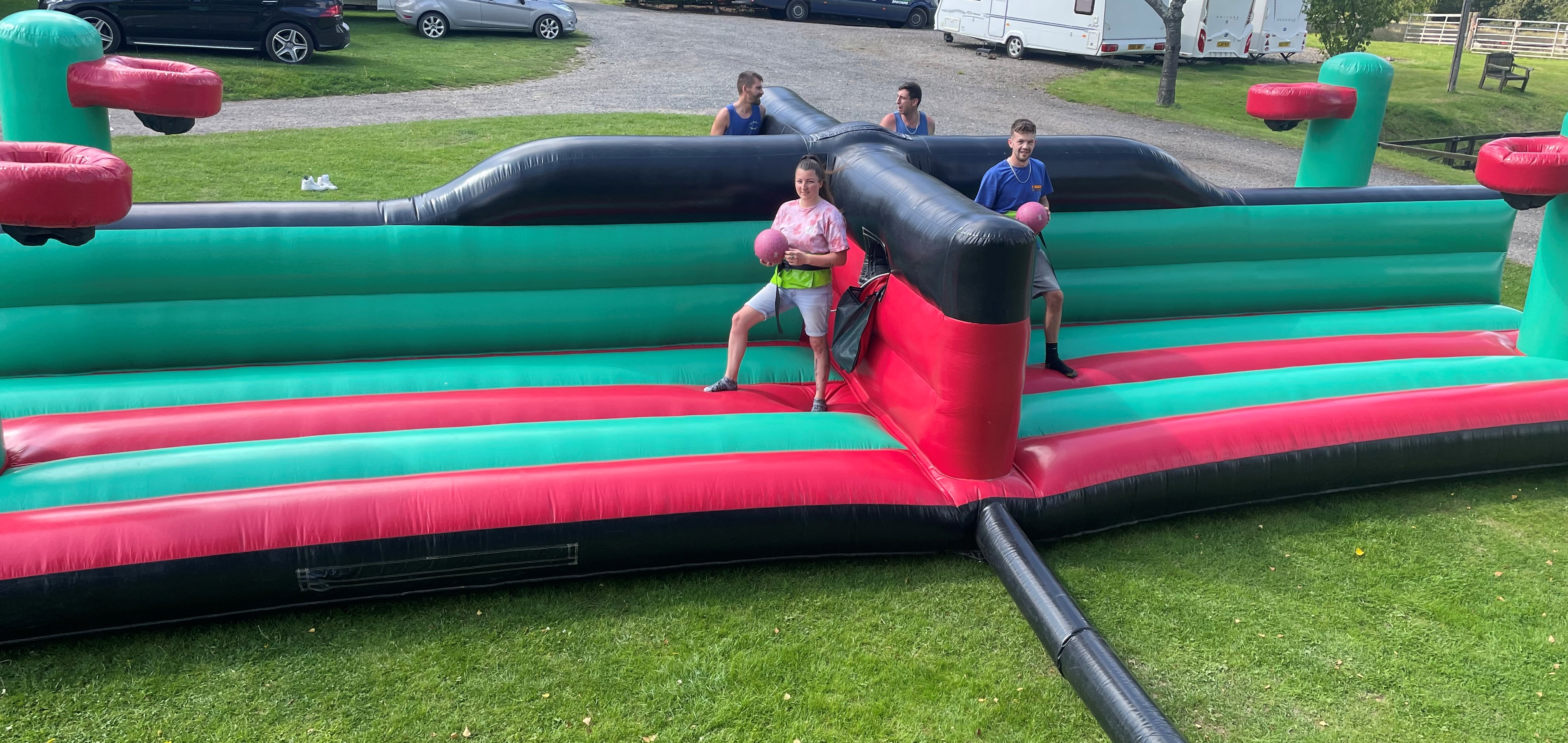 4 Man Basketball Game Inflatable 40ft x 16ft - Bouncy Castle Hire in ...