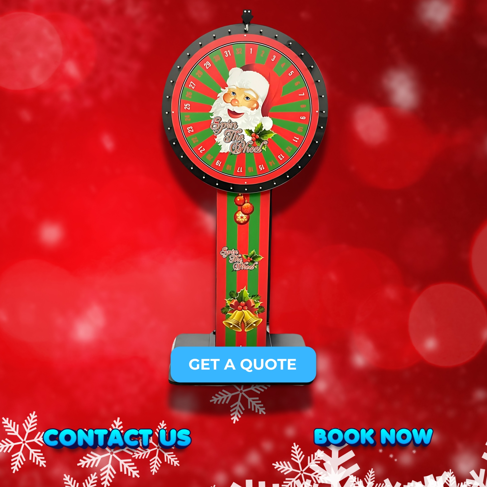 Hire Christmas Wheel Of Fortune, Spin The Prize Wheel Rental