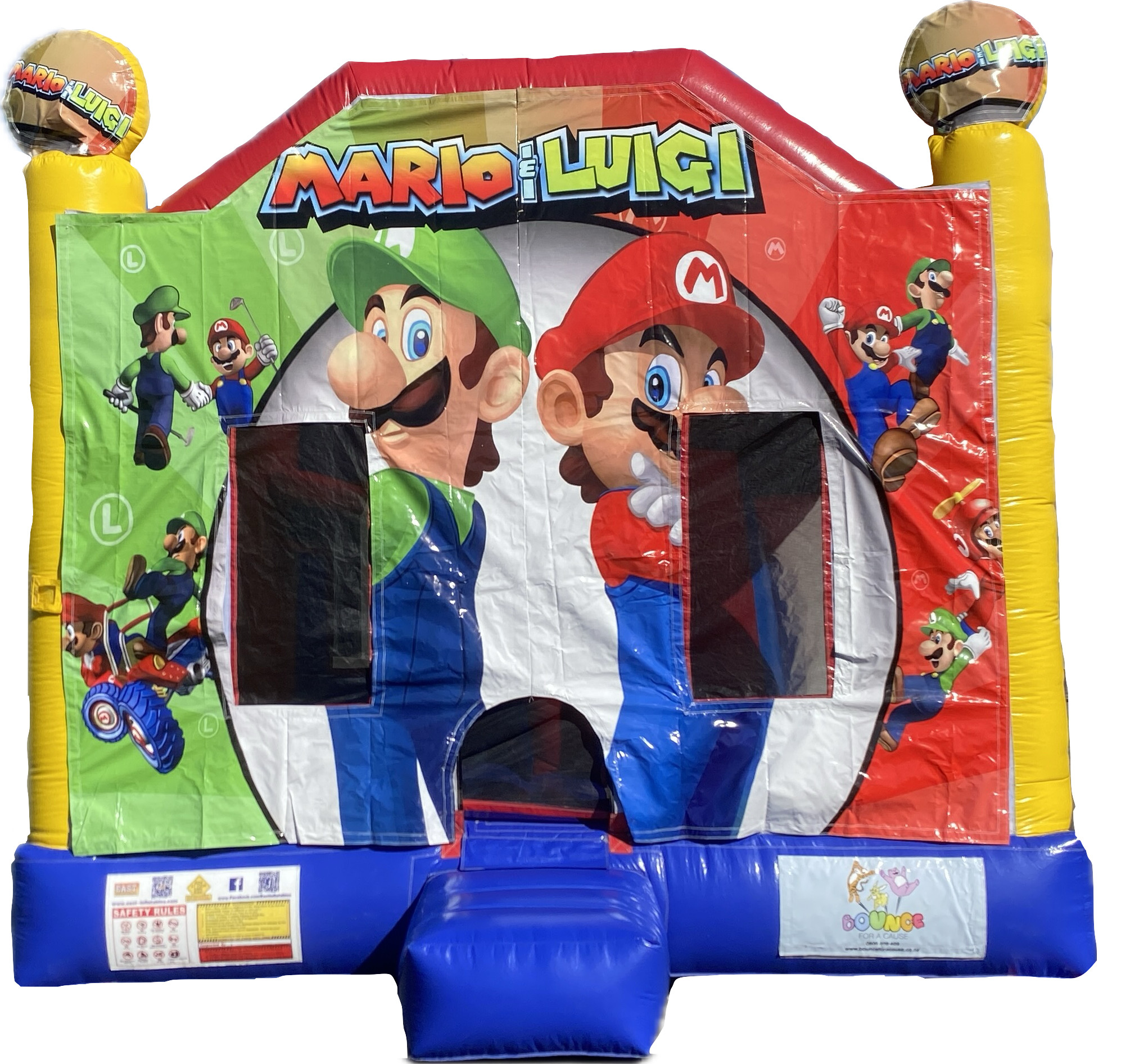 Mario & Luigi with Internal Slide - Hire in Auckland | Bounce For A Cause